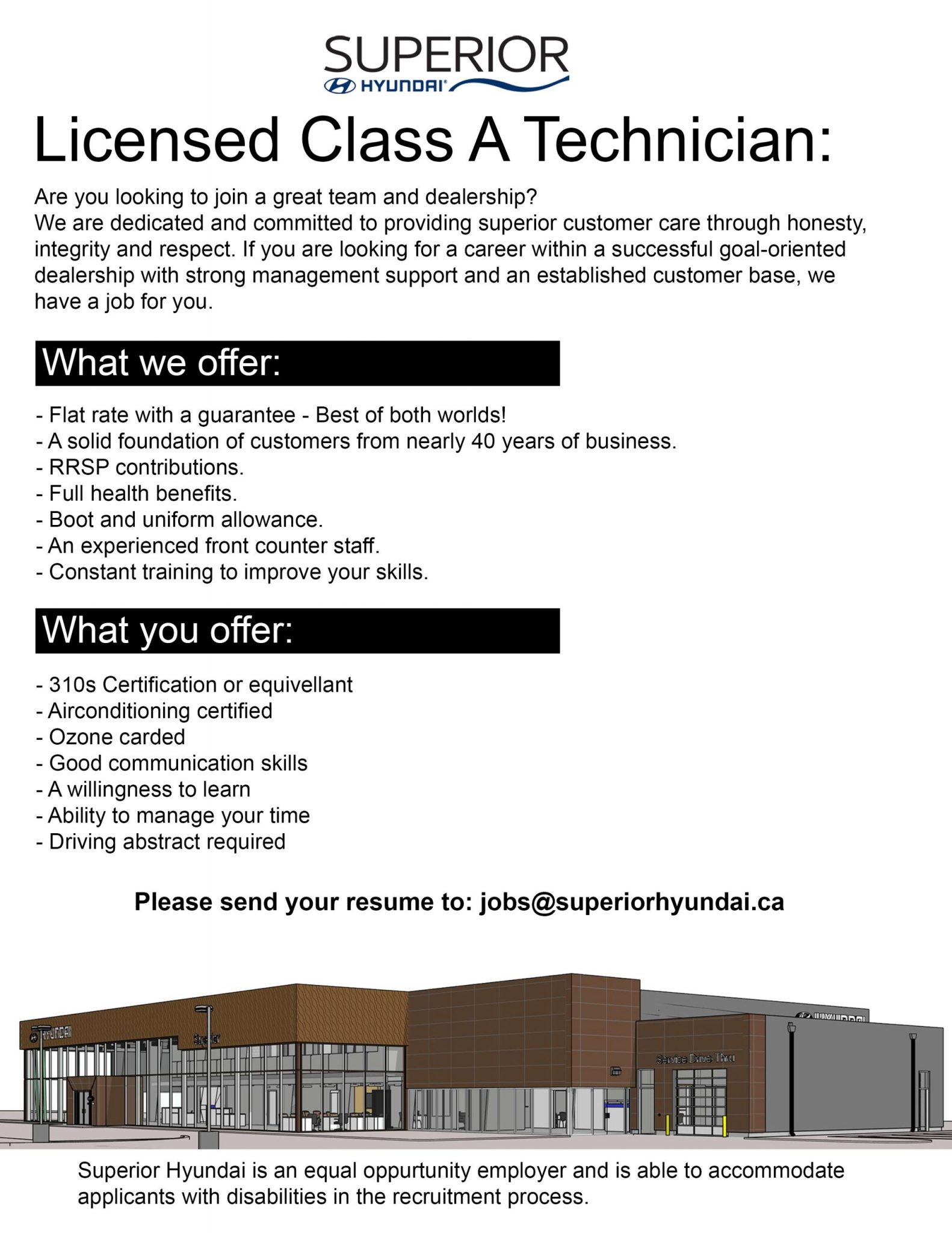 Class A Technician | Superior Hyundai